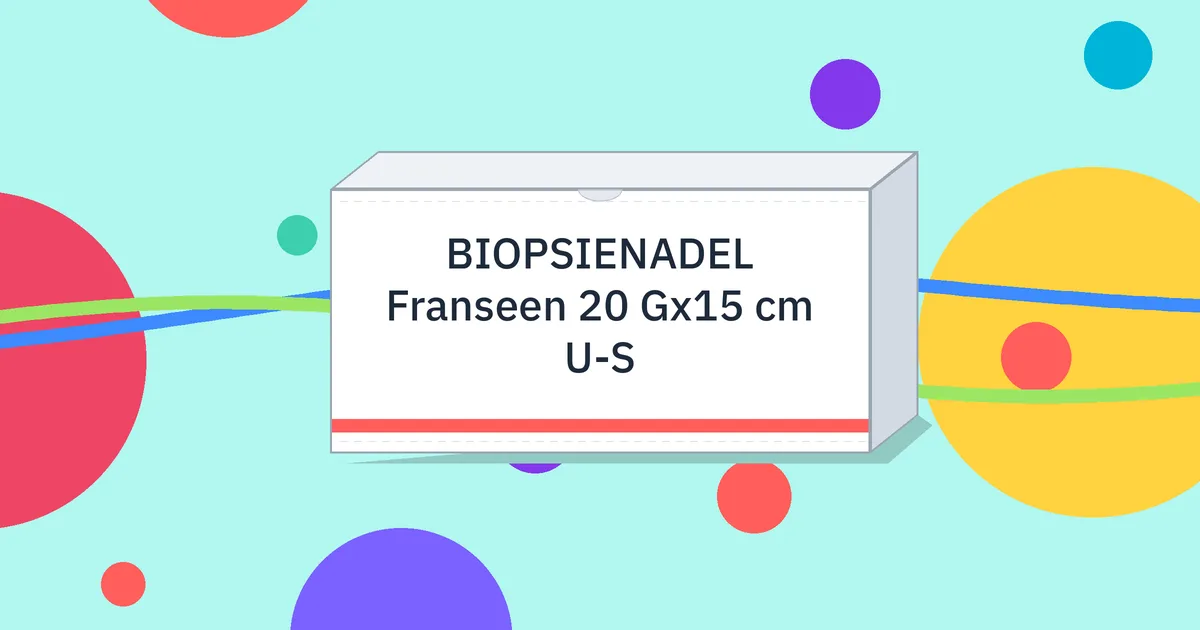 Symbolbild: Packung mit der Aufschrift BIOPSIENADEL Franseen 20 Gx15 cm U-S (PZN 06771247) – Verfügbarkeit und Bezug in Apotheken in Frankfurt am Main