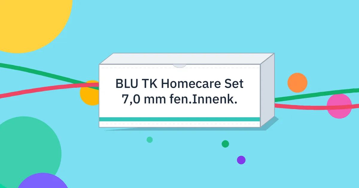 Symbolbild: Packung mit der Aufschrift BLU TK Homecare Set 7,0 mm fen.Innenk. (PZN 02151022) – Verfügbarkeit und Bezug in Apotheken in Frankfurt am Main