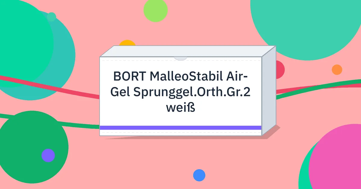 Symbolbild: Packung mit der Aufschrift BORT MalleoStabil Air-Gel Sprunggel.Orth.Gr.2 weiß (PZN 09738865) – Verfügbarkeit und Bezug in Apotheken in Frankfurt am Main