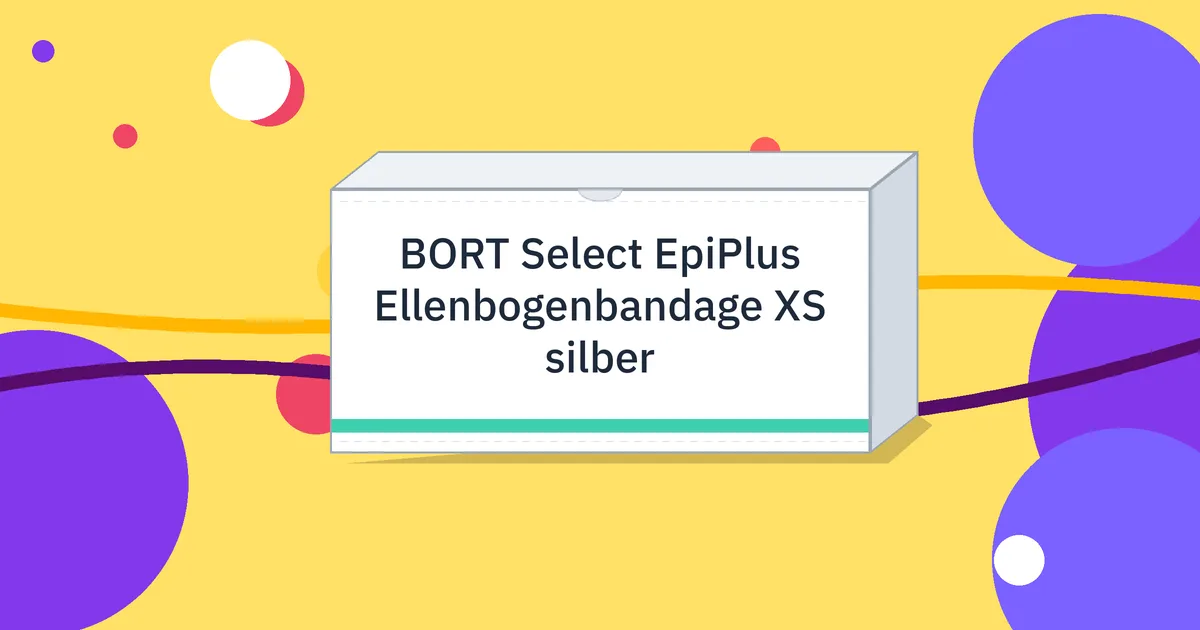 Symbolbild: Packung mit der Aufschrift BORT Select EpiPlus Ellenbogenbandage XS silber (PZN 04737855) – Verfügbarkeit und Bezug in Apotheken in Frankfurt am Main