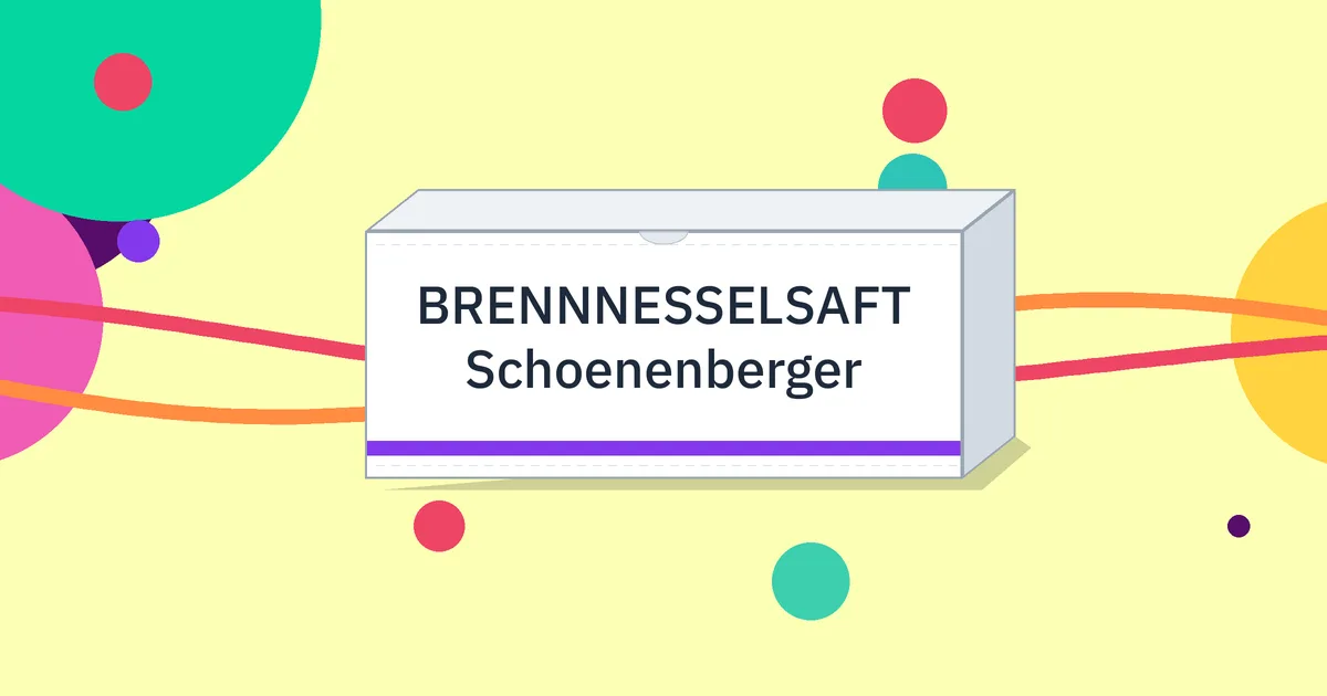 Symbolbild: Packung mit der Aufschrift BRENNNESSELSAFT Schoenenberger (PZN 00692096) – Verfügbarkeit und Bezug in Apotheken in Frankfurt am Main