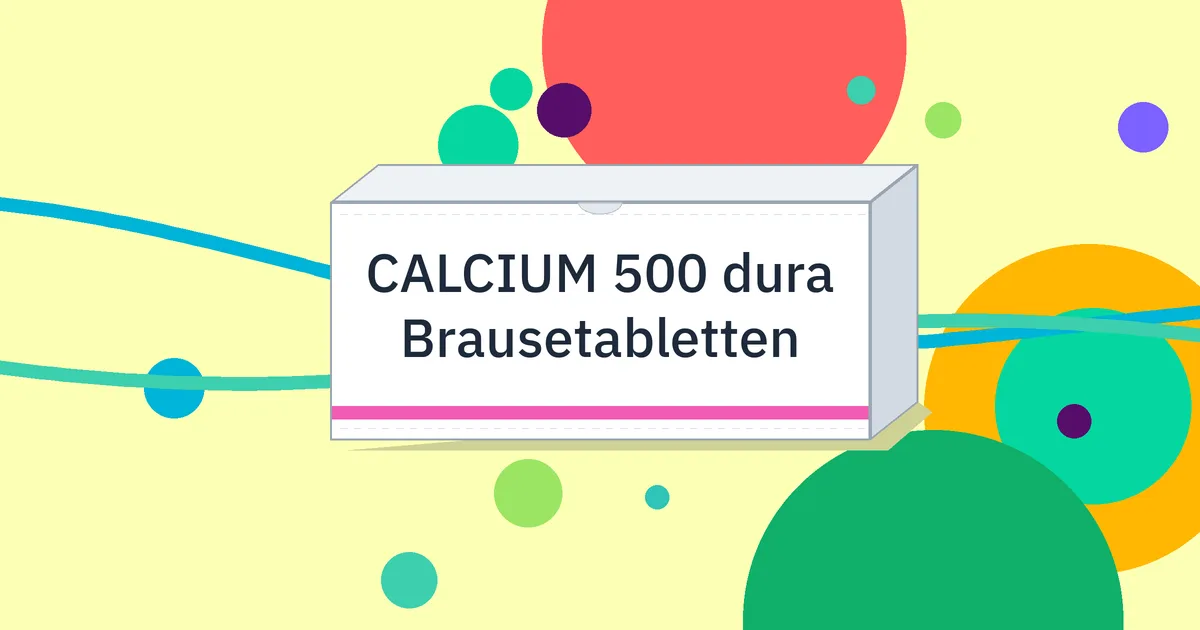 Symbolbild: Packung mit der Aufschrift CALCIUM 500 dura Brausetabletten (PZN 07730279) – Verfügbarkeit und Bezug in Apotheken in Frankfurt am Main