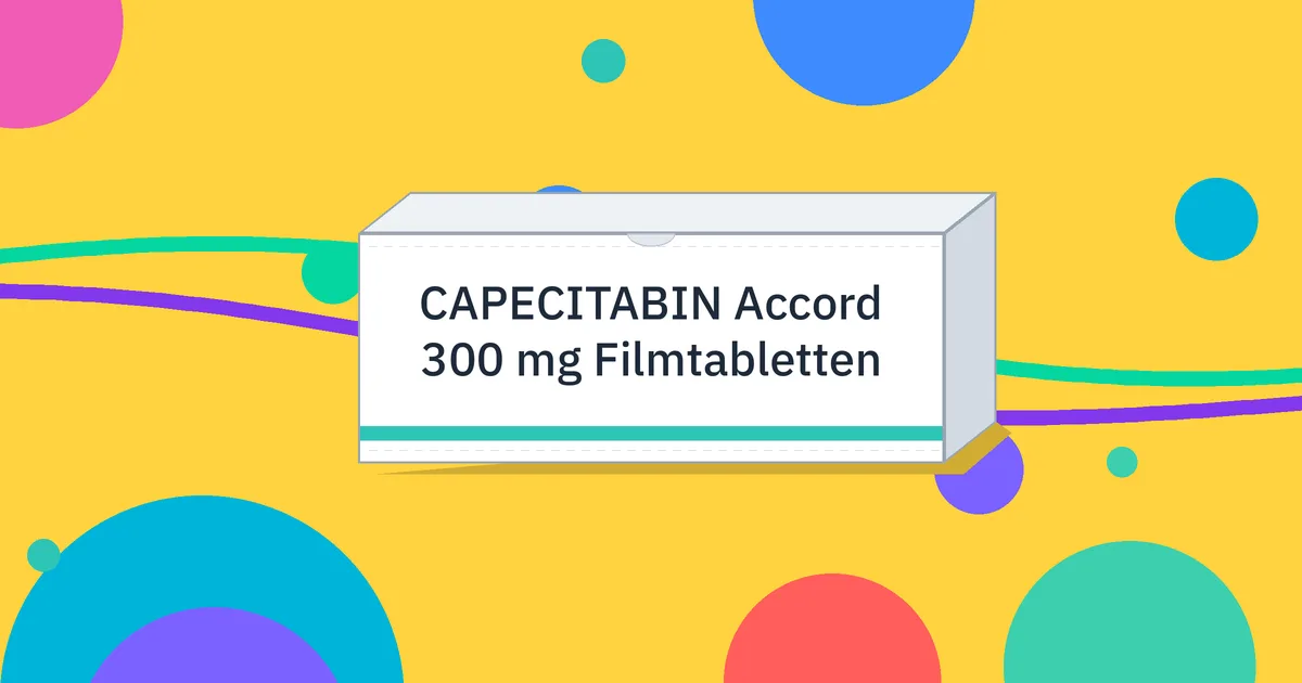 Symbolbild: Packung mit der Aufschrift CAPECITABIN Accord 300 mg Filmtabletten (PZN 11645390) – Verfügbarkeit und Bezug in Apotheken in Frankfurt am Main