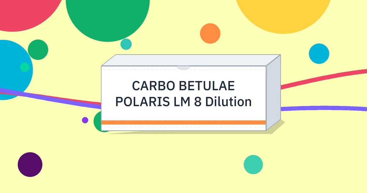 Symbolbild: Packung mit der Aufschrift CARBO BETULAE POLARIS LM 8 Dilution (PZN 13764153) – Verfügbarkeit und Bezug in Apotheken in Frankfurt am Main