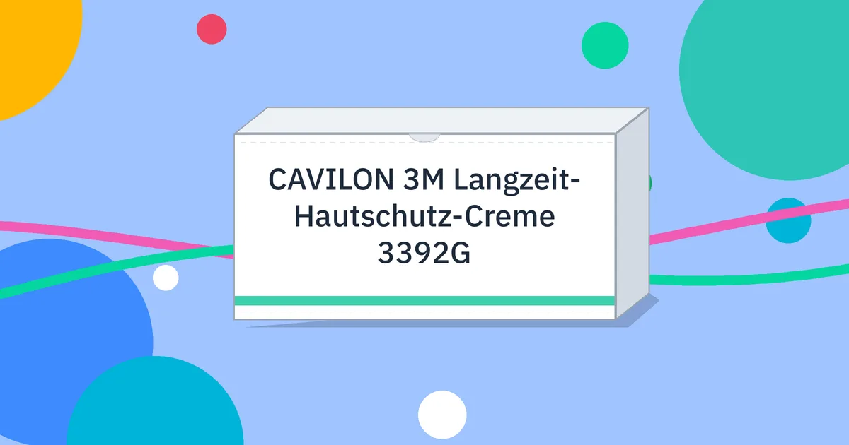 Symbolbild: Packung mit der Aufschrift CAVILON 3M Langzeit-Hautschutz-Creme 3392G (PZN 13719431) – Verfügbarkeit und Bezug in Apotheken in Frankfurt am Main