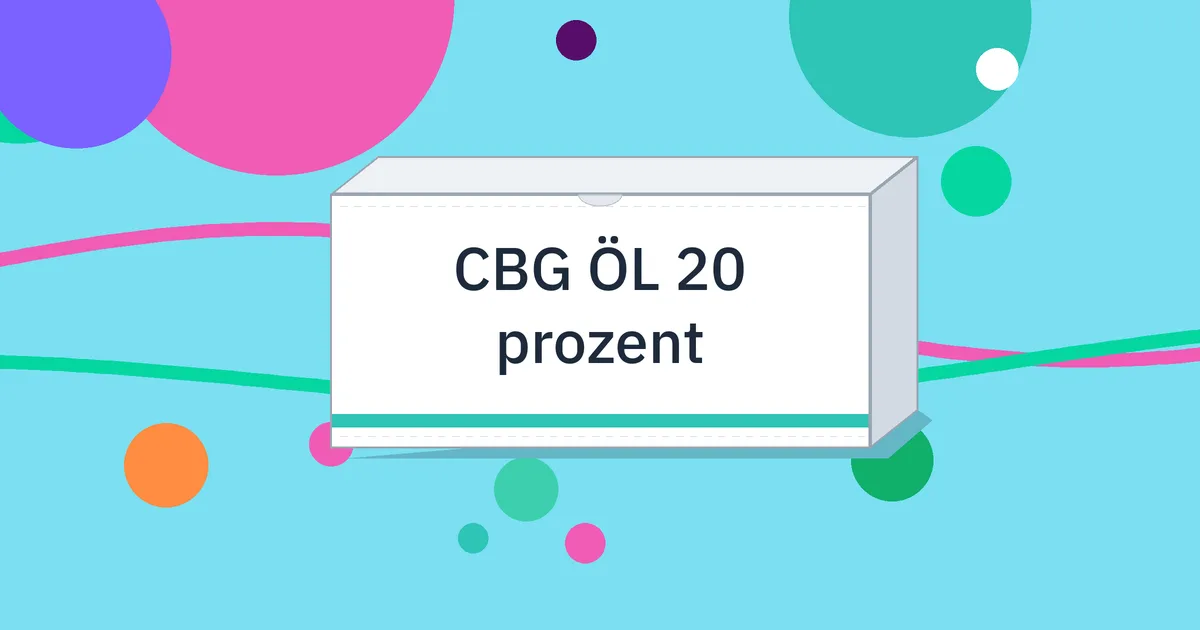 Symbolbild: Packung mit der Aufschrift CBG ÖL 20 prozent (PZN 17438947) – Verfügbarkeit und Bezug in Apotheken in Frankfurt am Main