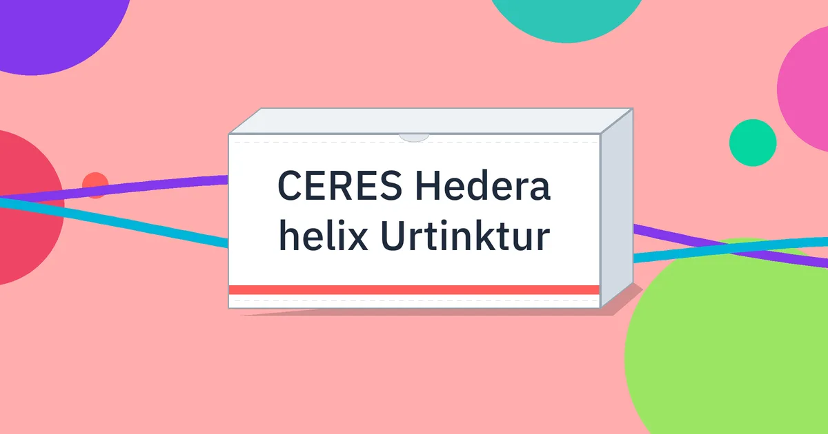 Symbolbild: Packung mit der Aufschrift CERES Hedera helix Urtinktur (PZN 00179045) – Verfügbarkeit und Bezug in Apotheken in Frankfurt am Main