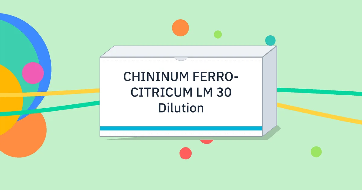 Symbolbild: Packung mit der Aufschrift CHININUM FERRO-CITRICUM LM 30 Dilution (PZN 13442455) – Verfügbarkeit und Bezug in Apotheken in Frankfurt am Main