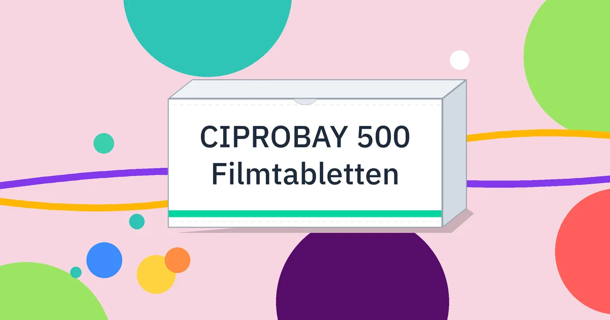 Symbolbild: Packung mit der Aufschrift CIPROBAY 500 Filmtabletten (PZN 03709615) – Verfügbarkeit und Bezug in Apotheken in Frankfurt am Main