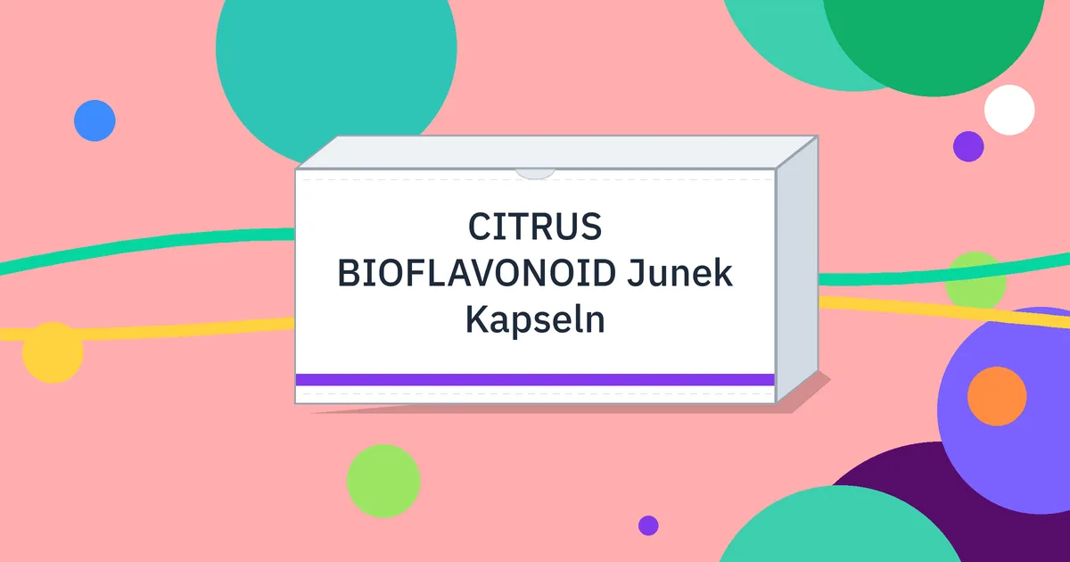 Symbolbild: Packung mit der Aufschrift CITRUS BIOFLAVONOID Junek Kapseln (PZN 05897992) – Verfügbarkeit und Bezug in Apotheken in Frankfurt am Main