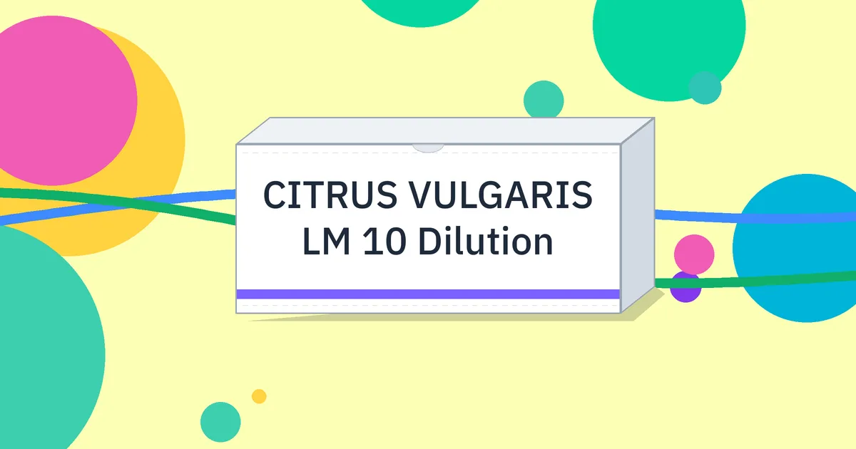 Symbolbild: Packung mit der Aufschrift CITRUS VULGARIS LM 10 Dilution (PZN 12821742) – Verfügbarkeit und Bezug in Apotheken in Frankfurt am Main