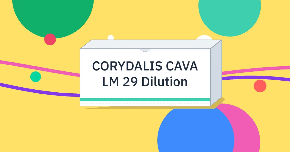 Symbolbild: Packung mit der Aufschrift CORYDALIS CAVA LM 29 Dilution (PZN 13453737) – Verfügbarkeit und Bezug in Apotheken in Frankfurt am Main