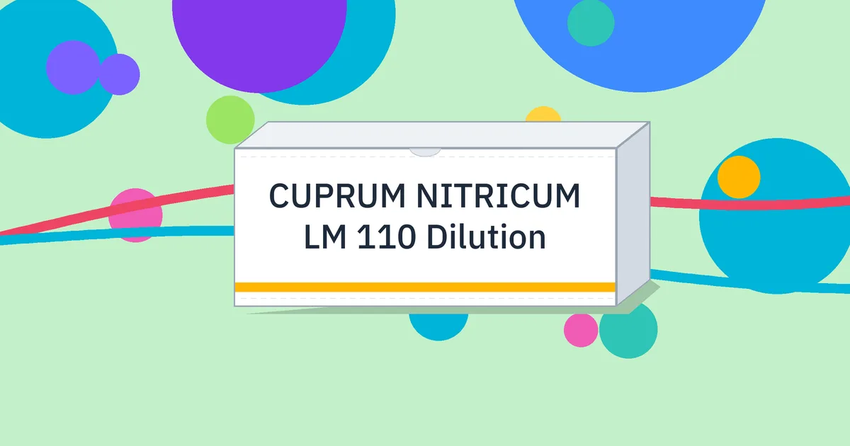 Symbolbild: Packung mit der Aufschrift CUPRUM NITRICUM LM 110 Dilution (PZN 12838895) – Verfügbarkeit und Bezug in Apotheken in Frankfurt am Main