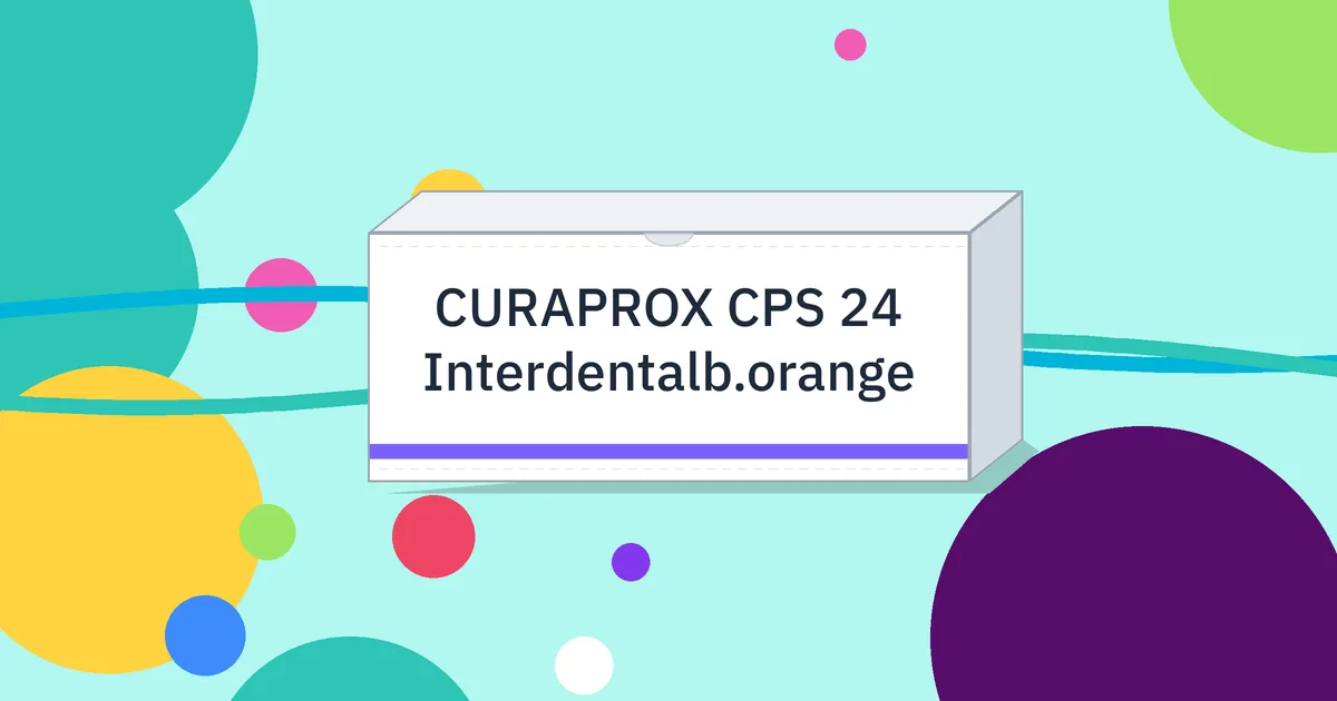 Symbolbild: Packung mit der Aufschrift CURAPROX CPS 24 Interdentalb.orange (PZN 04444231) – Verfügbarkeit und Bezug in Apotheken in Frankfurt am Main
