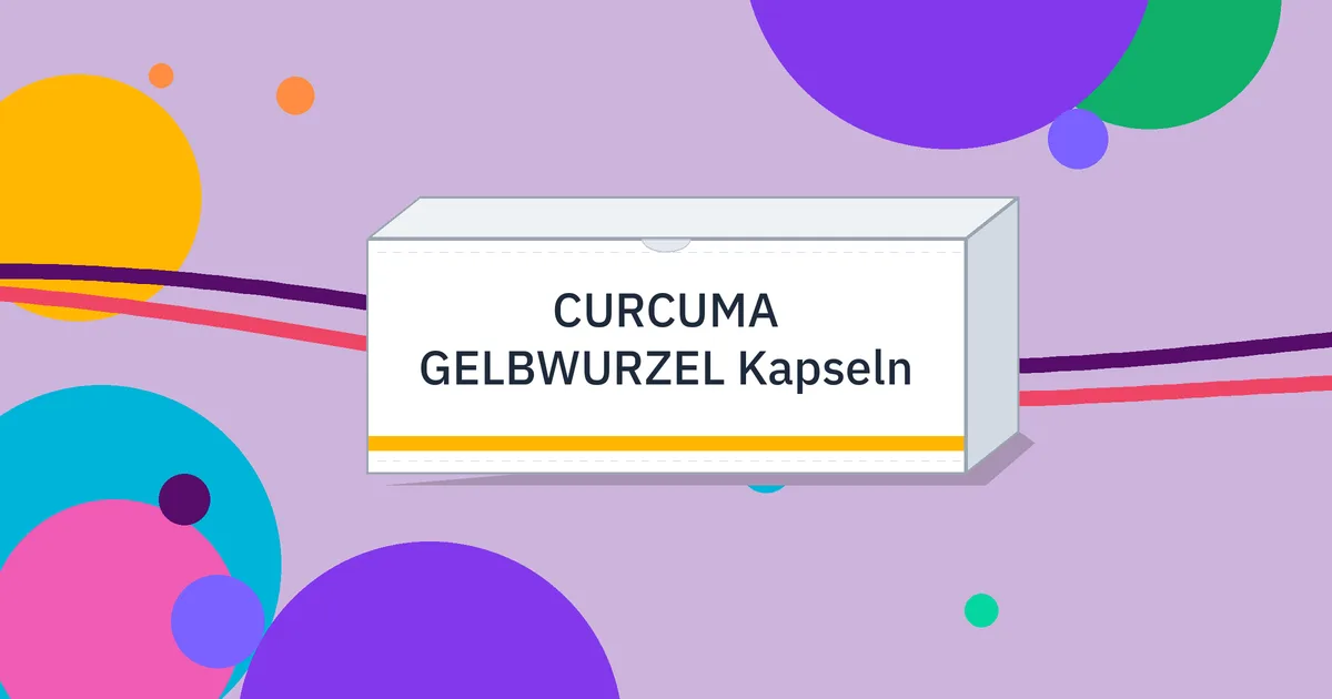 Symbolbild: Packung mit der Aufschrift CURCUMA GELBWURZEL Kapseln (PZN 07703874) – Verfügbarkeit und Bezug in Apotheken in Frankfurt am Main