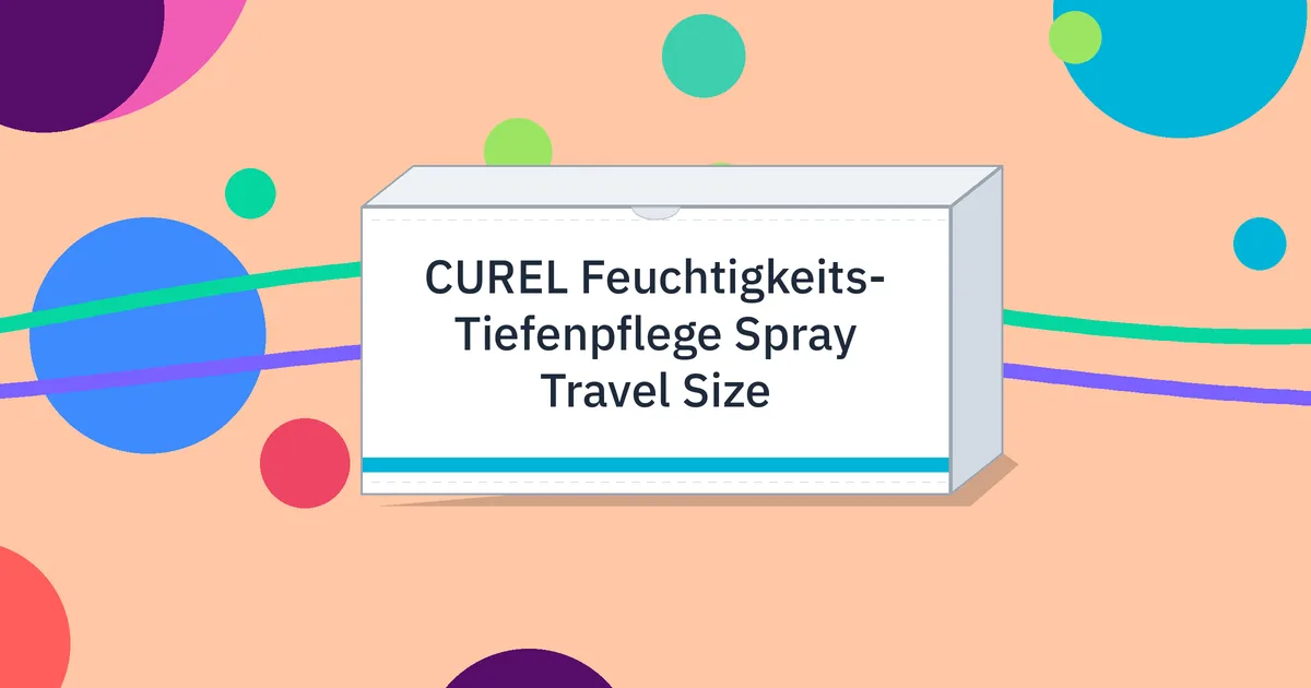 Symbolbild: Packung mit der Aufschrift CUREL Feuchtigkeits-Tiefenpflege Spray Travel Size (PZN 19909003) – Verfügbarkeit und Bezug in Apotheken in Frankfurt am Main