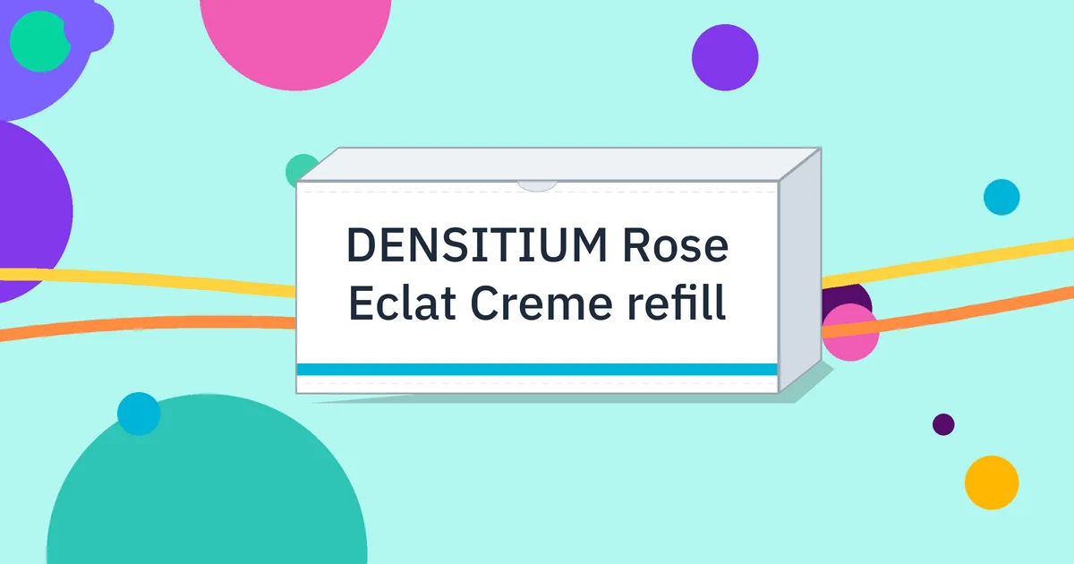 Symbolbild: Packung mit der Aufschrift DENSITIUM Rose Eclat Creme refill (PZN 20787485) – Verfügbarkeit und Bezug in Apotheken in Frankfurt am Main