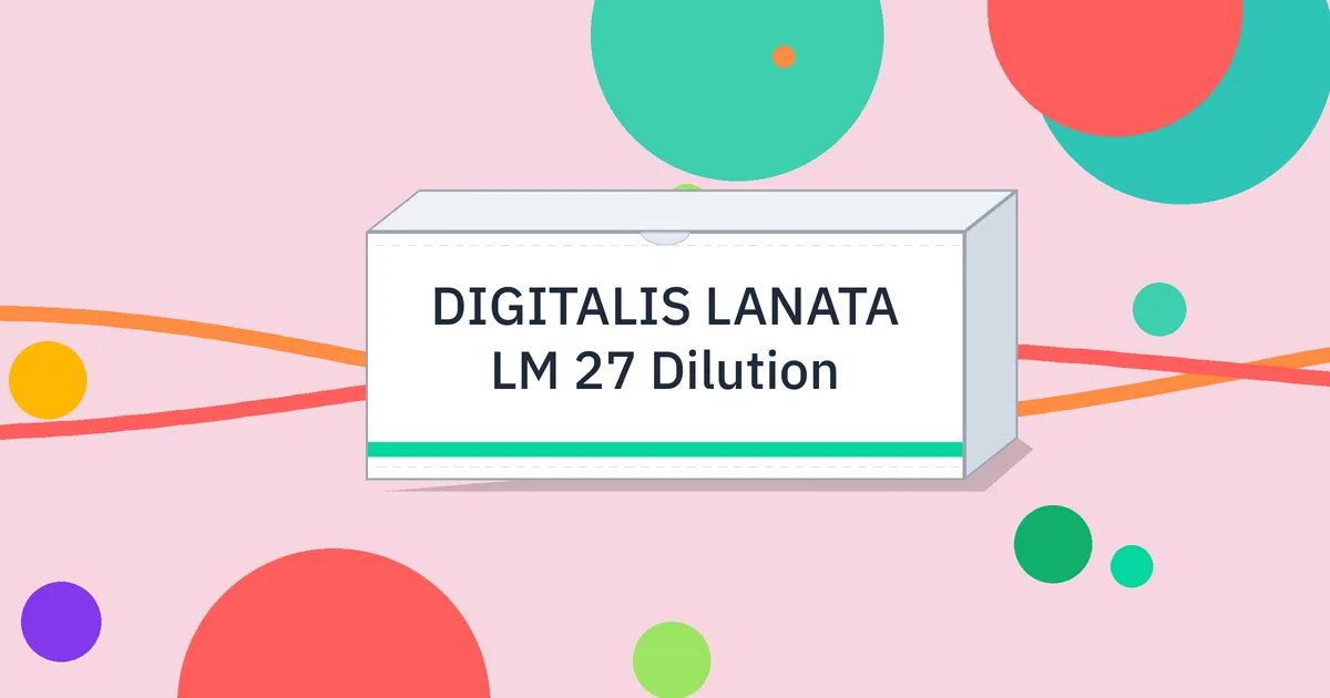 Symbolbild: Packung mit der Aufschrift DIGITALIS LANATA LM 27 Dilution (PZN 12841957) – Verfügbarkeit und Bezug in Apotheken in Frankfurt am Main