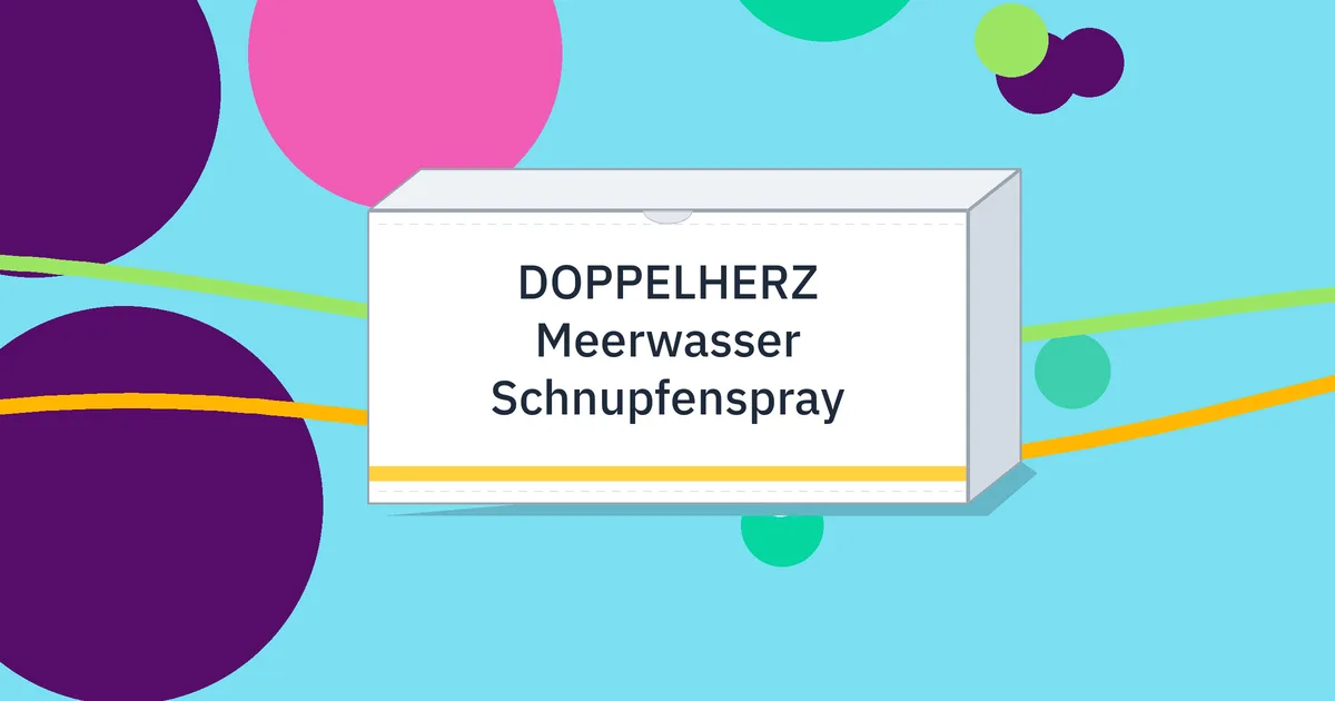 Symbolbild: Packung mit der Aufschrift DOPPELHERZ Meerwasser Schnupfenspray (PZN 07090667) – Verfügbarkeit und Bezug in Apotheken in Frankfurt am Main