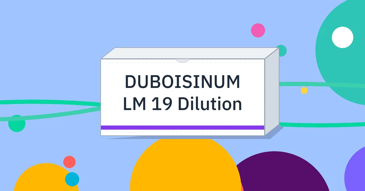 Symbolbild: Packung mit der Aufschrift DUBOISINUM LM 19 Dilution (PZN 13467550) – Verfügbarkeit und Bezug in Apotheken in Frankfurt am Main