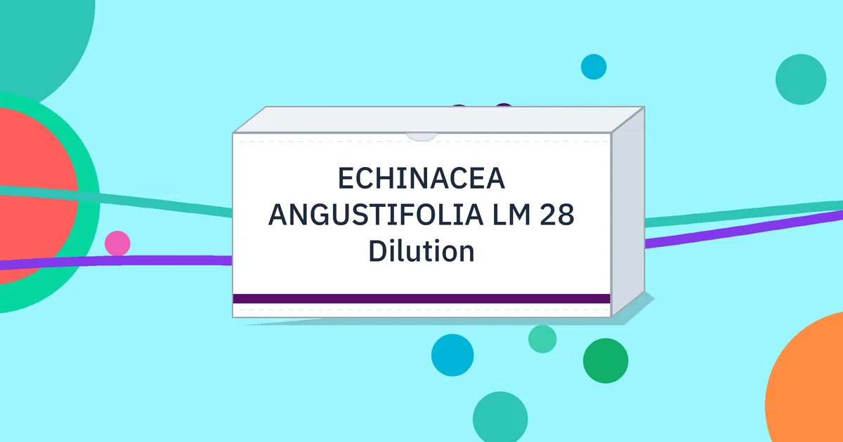 Symbolbild: Packung mit der Aufschrift ECHINACEA ANGUSTIFOLIA LM 28 Dilution (PZN 12844134) – Verfügbarkeit und Bezug in Apotheken in Frankfurt am Main