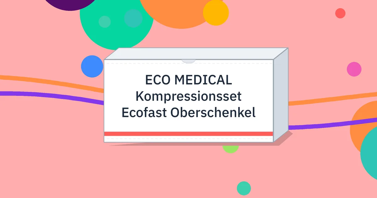 Symbolbild: Packung mit der Aufschrift ECO MEDICAL Kompressionsset Ecofast Oberschenkel (PZN 01630536) – Verfügbarkeit und Bezug in Apotheken in Frankfurt am Main