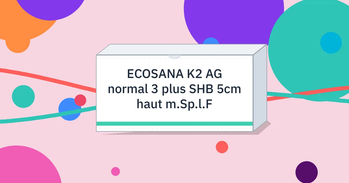 Symbolbild: Packung mit der Aufschrift ECOSANA K2 AG normal 3 plus SHB 5cm haut m.Sp.l.F (PZN 10957495) – Verfügbarkeit und Bezug in Apotheken in Frankfurt am Main