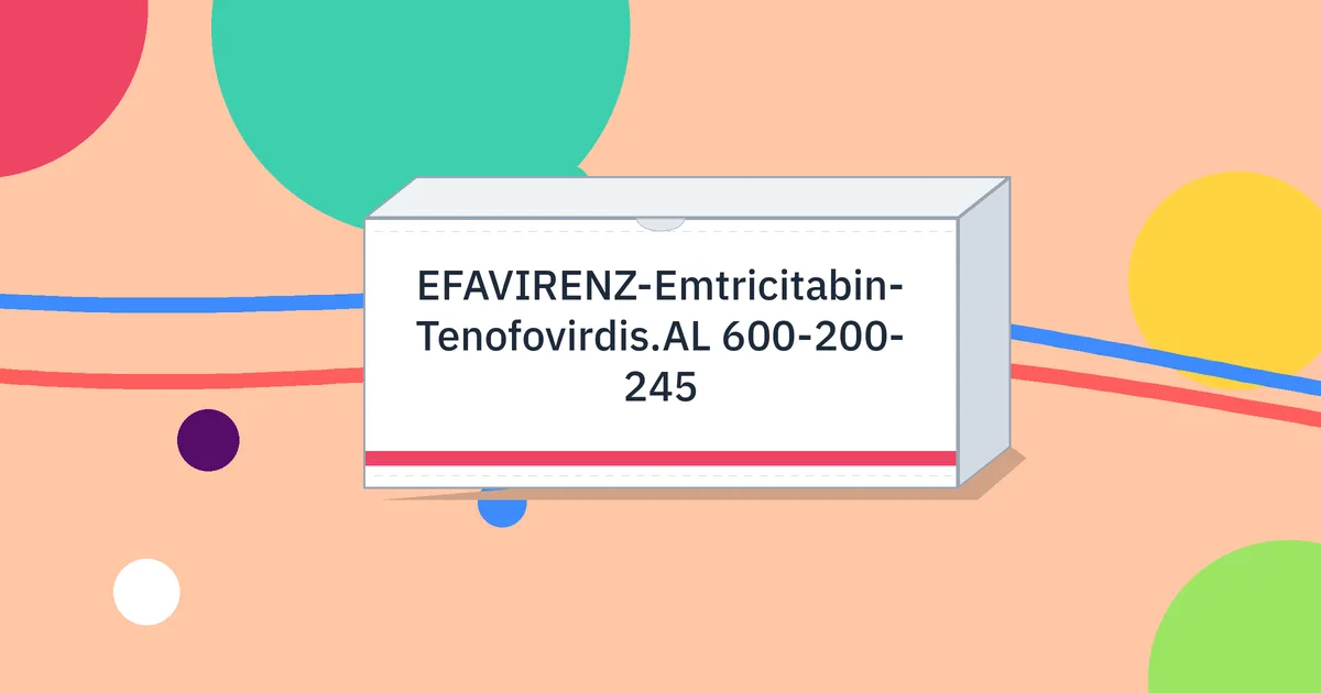 Symbolbild: Packung mit der Aufschrift EFAVIRENZ-Emtricitabin-Tenofovirdis.AL 600-200-245 (PZN 13417486) – Verfügbarkeit und Bezug in Apotheken in Frankfurt am Main