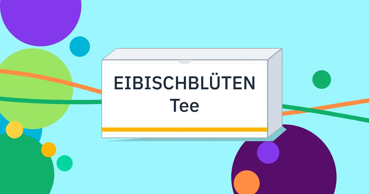 Symbolbild: Packung mit der Aufschrift EIBISCHBLÜTEN Tee (PZN 18155163) – Verfügbarkeit und Bezug in Apotheken in Frankfurt am Main