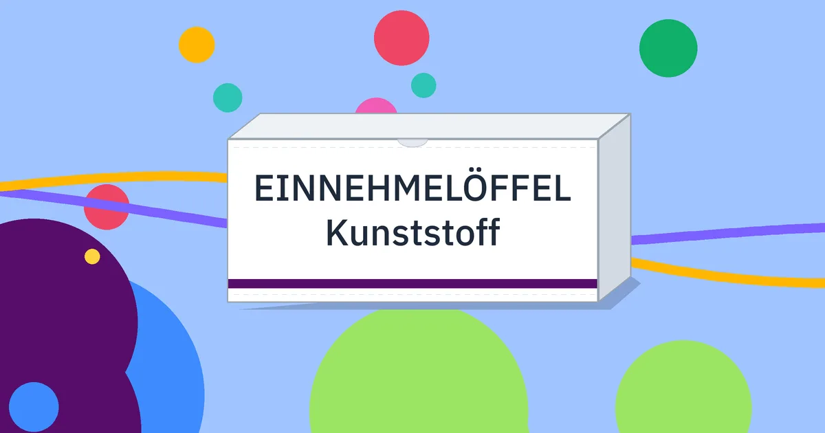 Symbolbild: Packung mit der Aufschrift EINNEHMELÖFFEL Kunststoff (PZN 01726377) – Verfügbarkeit und Bezug in Apotheken in Frankfurt am Main