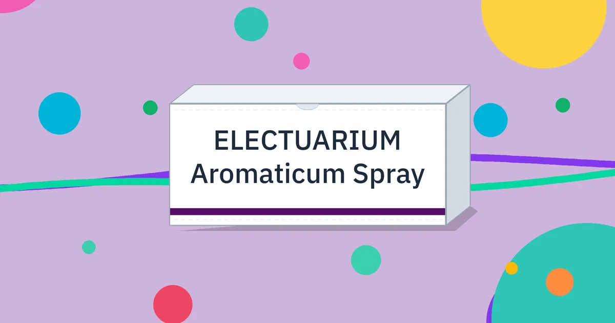 Symbolbild: Packung mit der Aufschrift ELECTUARIUM Aromaticum Spray (PZN 11873665) – Verfügbarkeit und Bezug in Apotheken in Frankfurt am Main