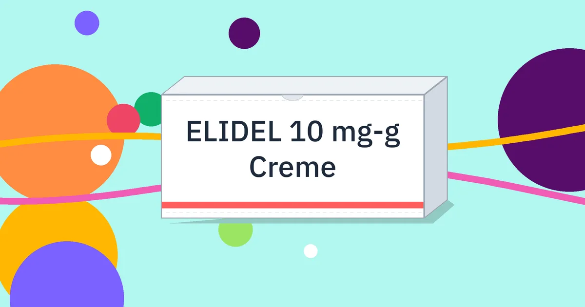 Symbolbild: Packung mit der Aufschrift ELIDEL 10 mg-g Creme (PZN 05374099) – Verfügbarkeit und Bezug in Apotheken in Frankfurt am Main