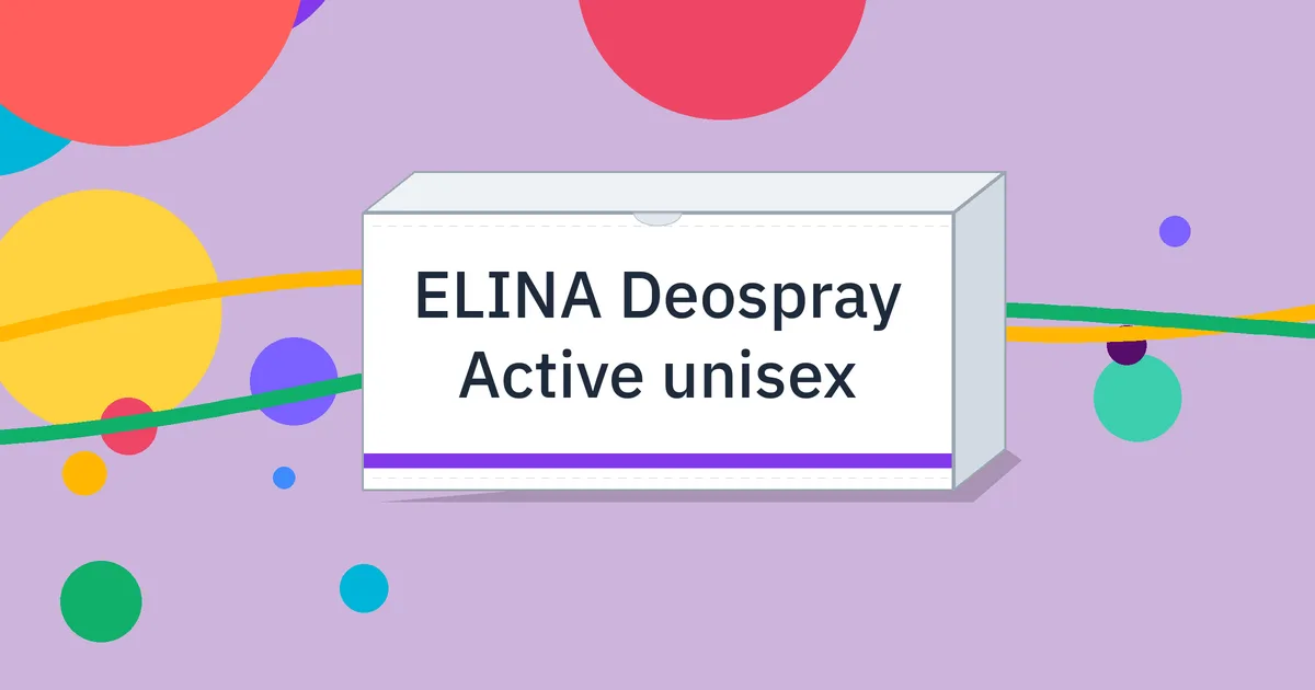 Symbolbild: Packung mit der Aufschrift ELINA Deospray Active unisex (PZN 10778953) – Verfügbarkeit und Bezug in Apotheken in Frankfurt am Main