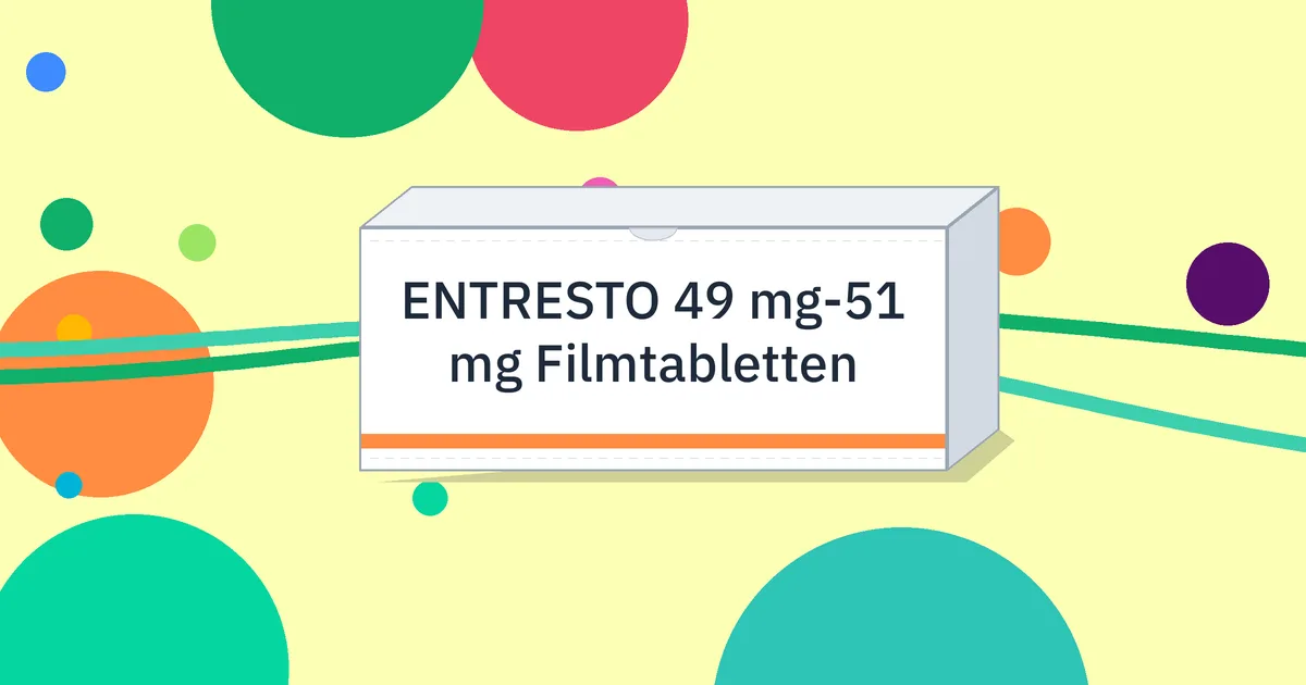 Symbolbild: Packung mit der Aufschrift ENTRESTO 49 mg-51 mg Filmtabletten (PZN 12453020) – Verfügbarkeit und Bezug in Apotheken in Frankfurt am Main
