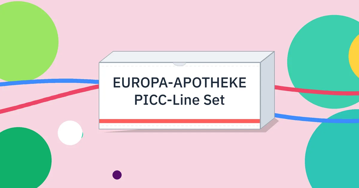 Symbolbild: Packung mit der Aufschrift EUROPA-APOTHEKE PICC-Line Set (PZN 19289003) – Verfügbarkeit und Bezug in Apotheken in Frankfurt am Main