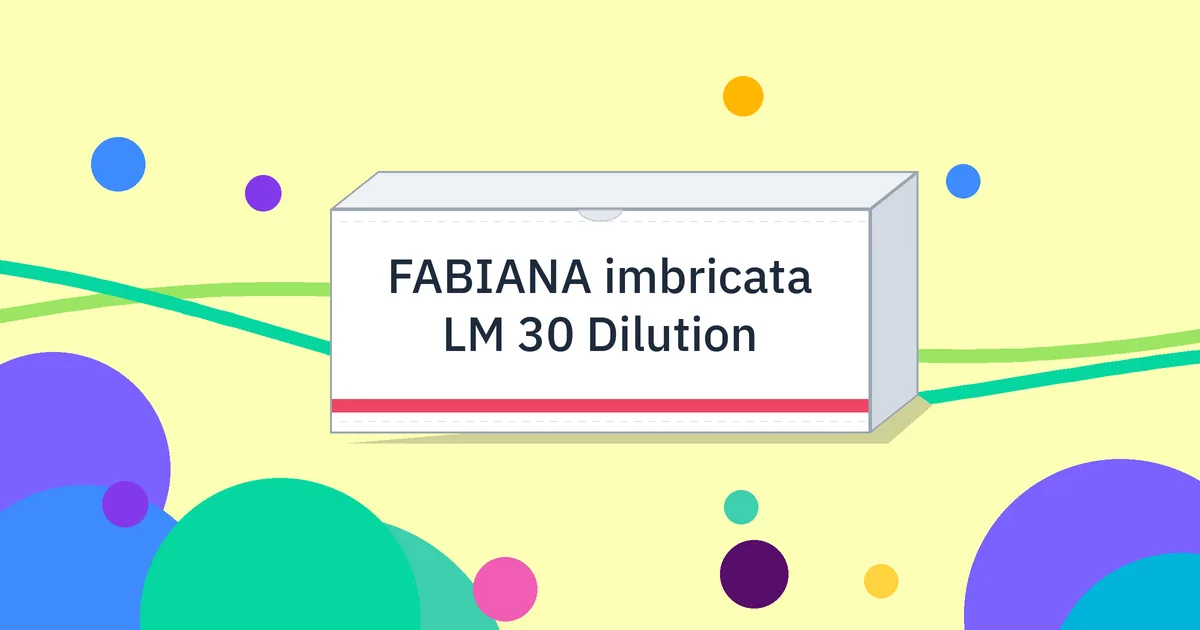 Symbolbild: Packung mit der Aufschrift FABIANA imbricata LM 30 Dilution (PZN 13485772) – Verfügbarkeit und Bezug in Apotheken in Frankfurt am Main