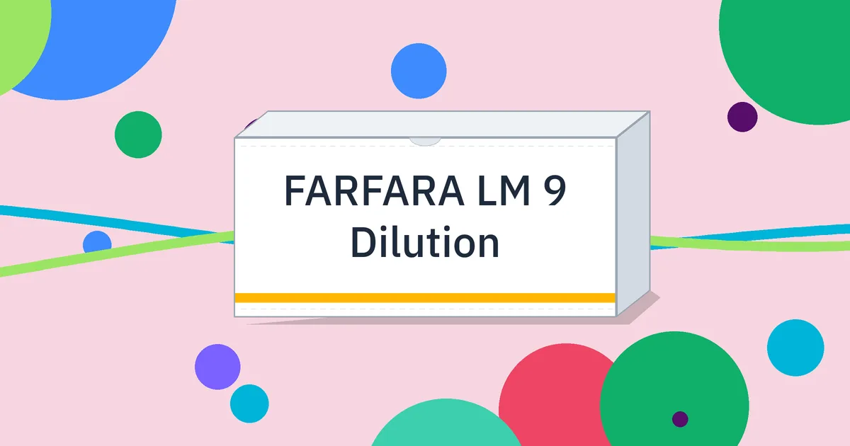 Symbolbild: Packung mit der Aufschrift FARFARA LM 9 Dilution (PZN 13487363) – Verfügbarkeit und Bezug in Apotheken in Frankfurt am Main