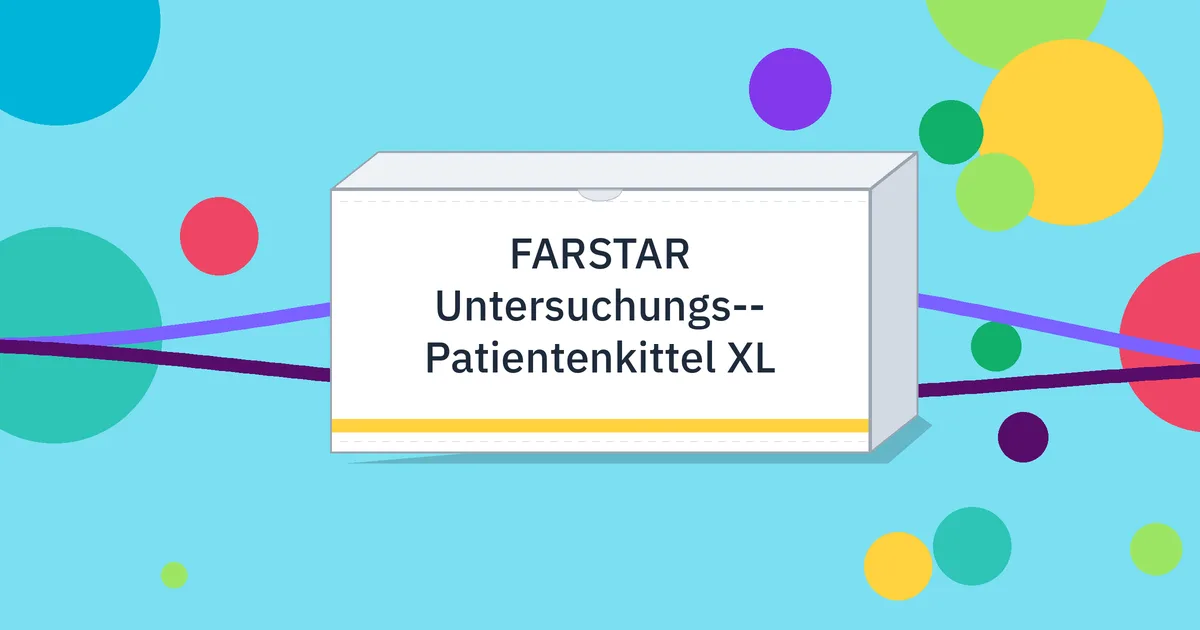 Symbolbild: Packung mit der Aufschrift FARSTAR Untersuchungs--Patientenkittel XL (PZN 09621212) – Verfügbarkeit und Bezug in Apotheken in Frankfurt am Main