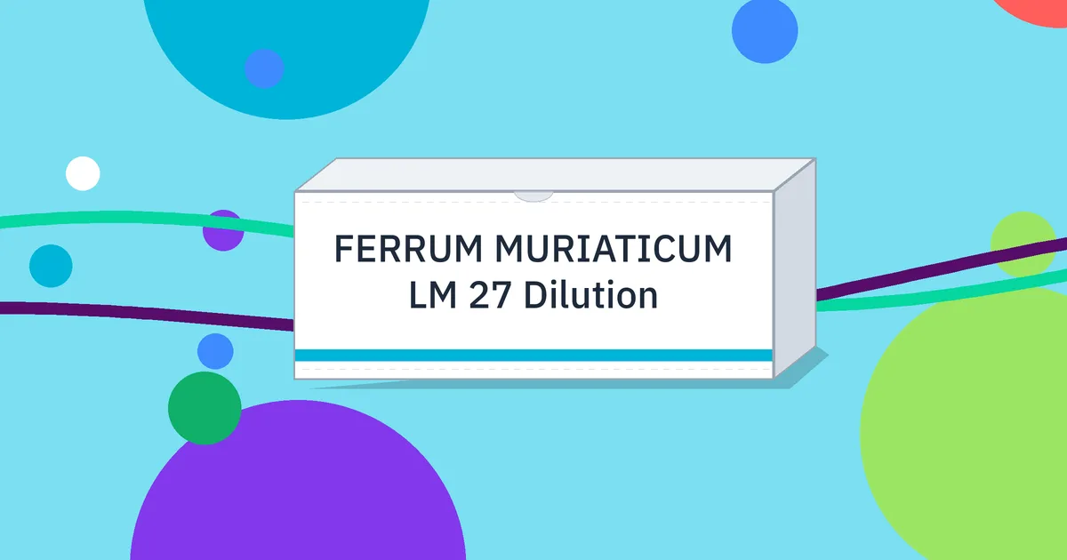 Symbolbild: Packung mit der Aufschrift FERRUM MURIATICUM LM 27 Dilution (PZN 12850927) – Verfügbarkeit und Bezug in Apotheken in Frankfurt am Main