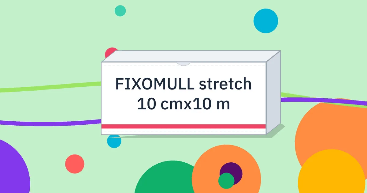 Symbolbild: Packung mit der Aufschrift FIXOMULL stretch 10 cmx10 m (PZN 14243545) – Verfügbarkeit und Bezug in Apotheken in Frankfurt am Main
