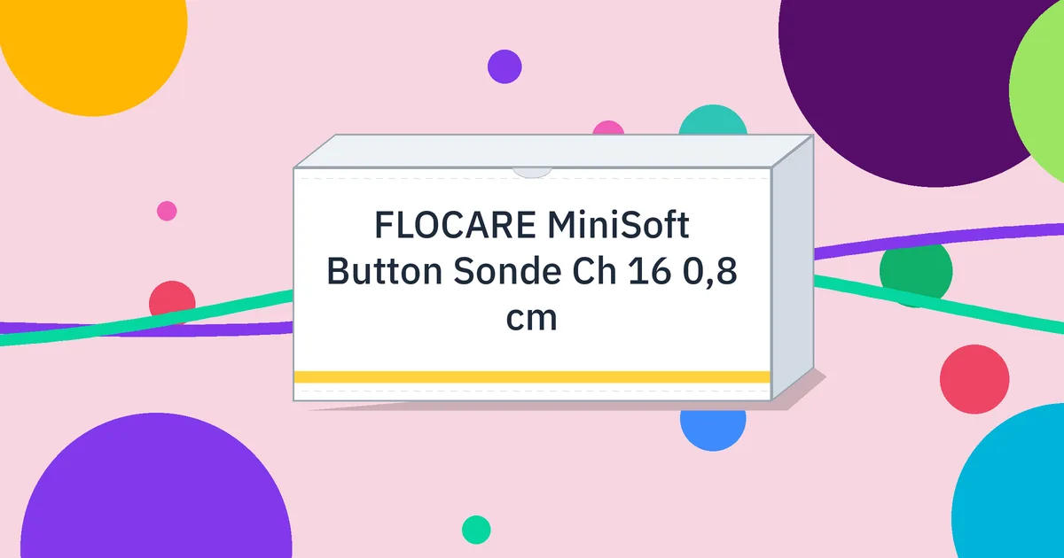 Symbolbild: Packung mit der Aufschrift FLOCARE MiniSoft Button Sonde Ch 16 0,8 cm (PZN 16019303) – Verfügbarkeit und Bezug in Apotheken in Frankfurt am Main
