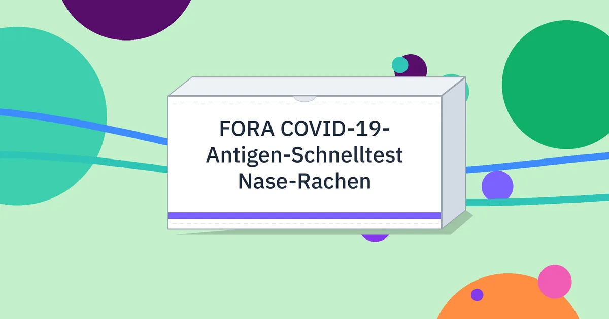 Symbolbild: Packung mit der Aufschrift FORA COVID-19-Antigen-Schnelltest Nase-Rachen (PZN 16905128) – Verfügbarkeit und Bezug in Apotheken in Frankfurt am Main