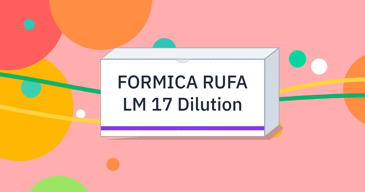 Symbolbild: Packung mit der Aufschrift FORMICA RUFA LM 17 Dilution (PZN 12874046) – Verfügbarkeit und Bezug in Apotheken in Frankfurt am Main