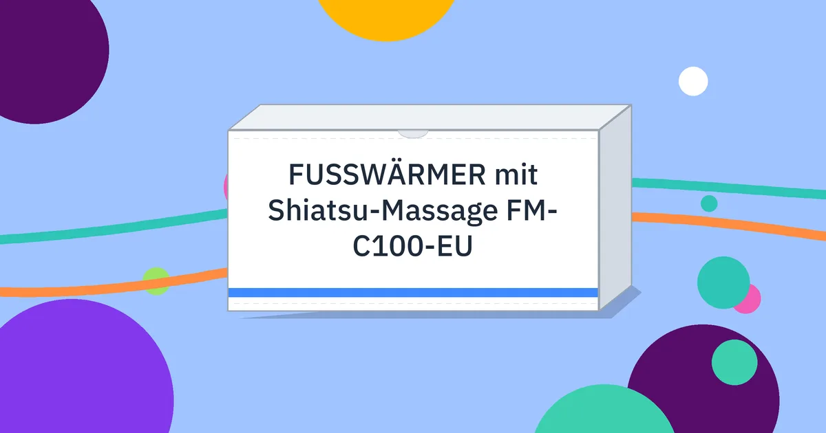 Symbolbild: Packung mit der Aufschrift FUSSWÄRMER mit Shiatsu-Massage FM-C100-EU (PZN 09917711) – Verfügbarkeit und Bezug in Apotheken in Frankfurt am Main