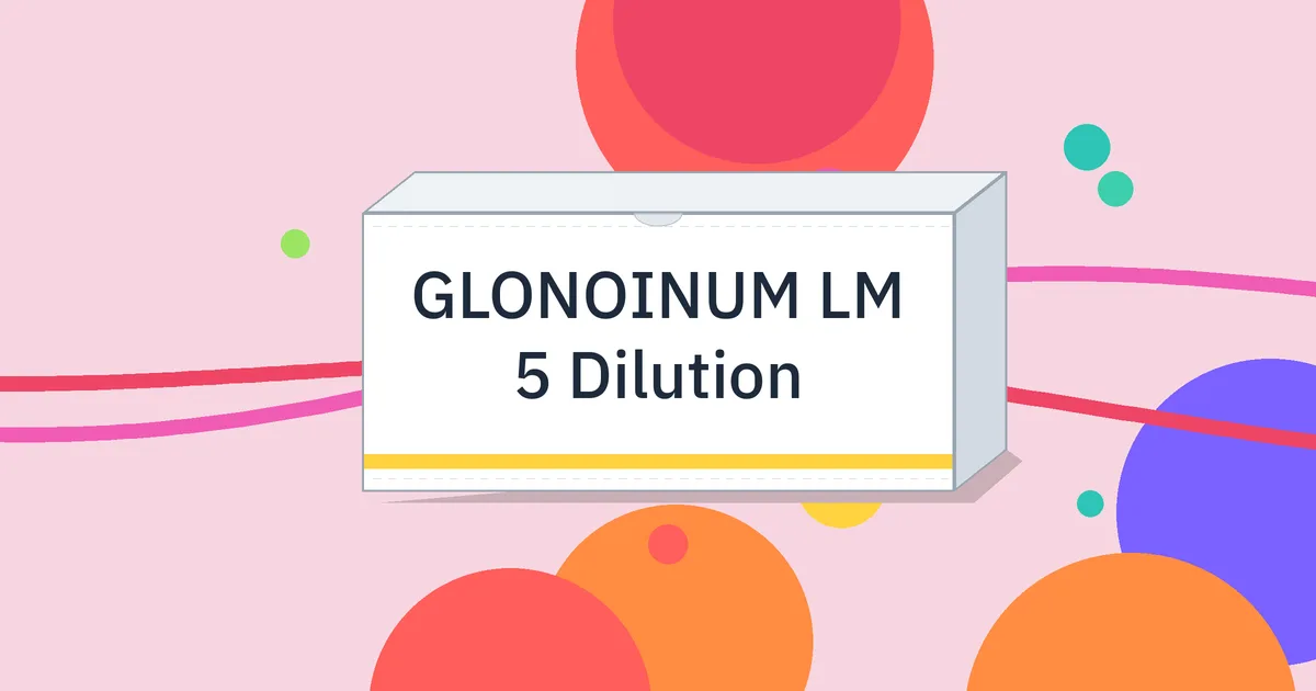 Symbolbild: Packung mit der Aufschrift GLONOINUM LM 5 Dilution (PZN 12878914) – Verfügbarkeit und Bezug in Apotheken in Frankfurt am Main