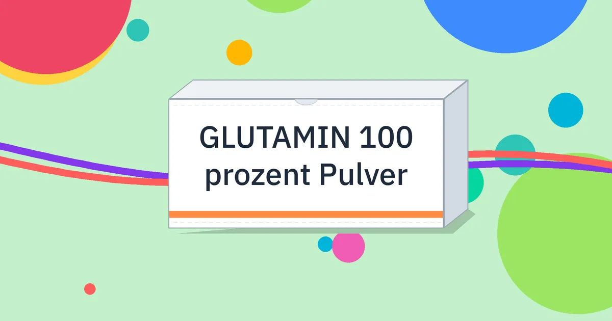 Symbolbild: Packung mit der Aufschrift GLUTAMIN 100 prozent Pulver (PZN 13785936) – Verfügbarkeit und Bezug in Apotheken in Frankfurt am Main