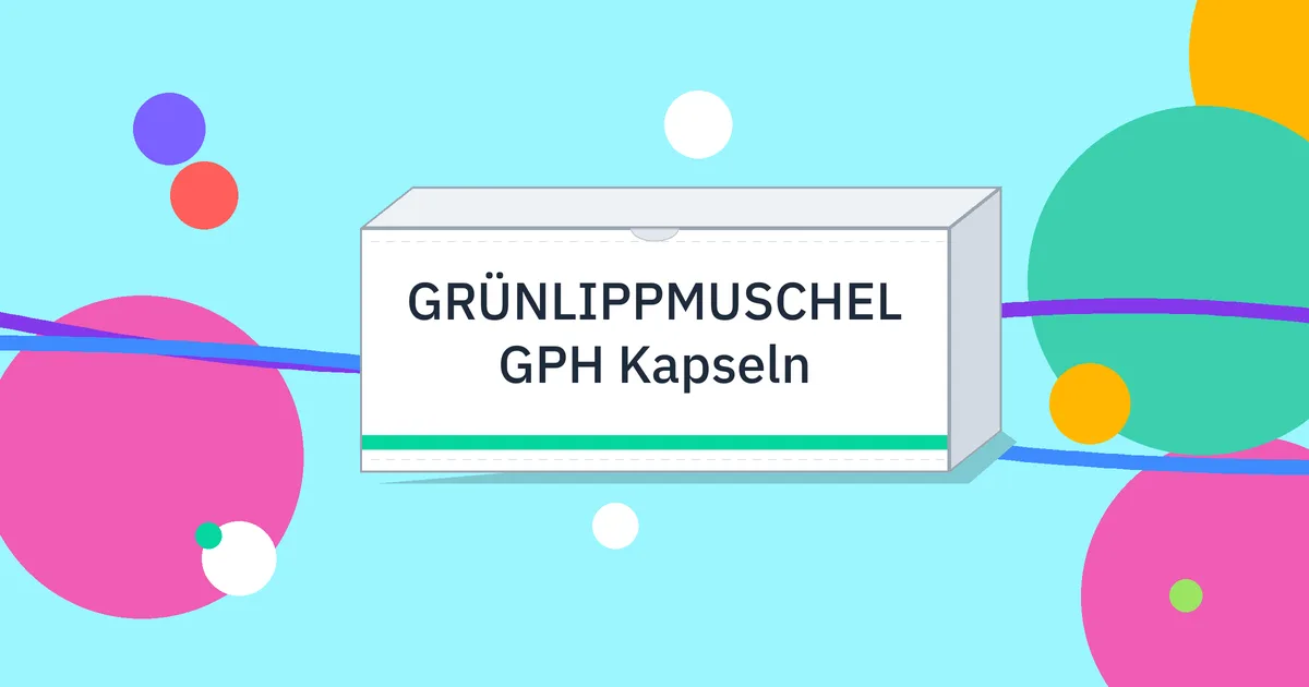 Symbolbild: Packung mit der Aufschrift GRÜNLIPPMUSCHEL GPH Kapseln (PZN 02841347) – Verfügbarkeit und Bezug in Apotheken in Frankfurt am Main