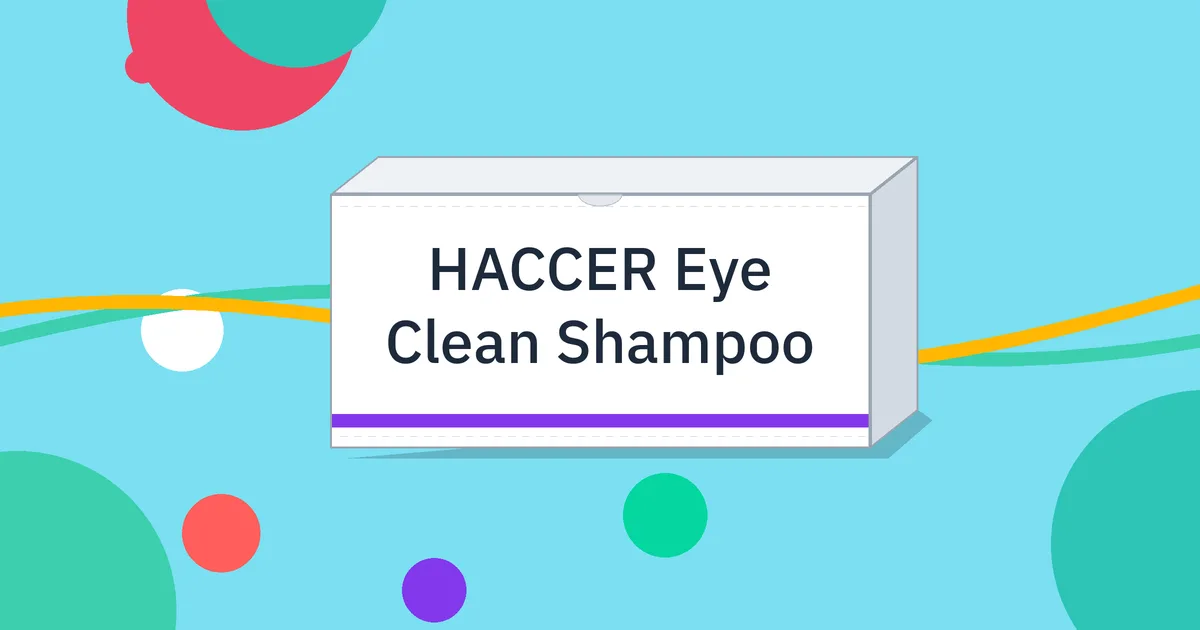 Symbolbild: Packung mit der Aufschrift HACCER Eye Clean Shampoo (PZN 13502571) – Verfügbarkeit und Bezug in Apotheken in Frankfurt am Main