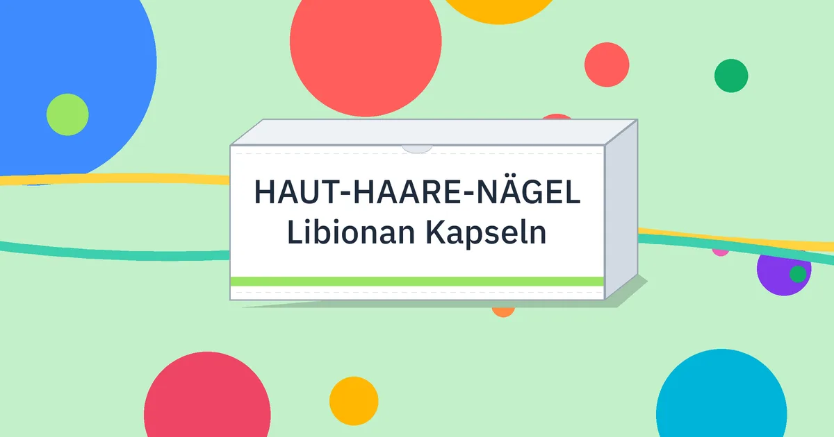 Symbolbild: Packung mit der Aufschrift HAUT-HAARE-NÄGEL Libionan Kapseln (PZN 19751944) – Verfügbarkeit und Bezug in Apotheken in Frankfurt am Main