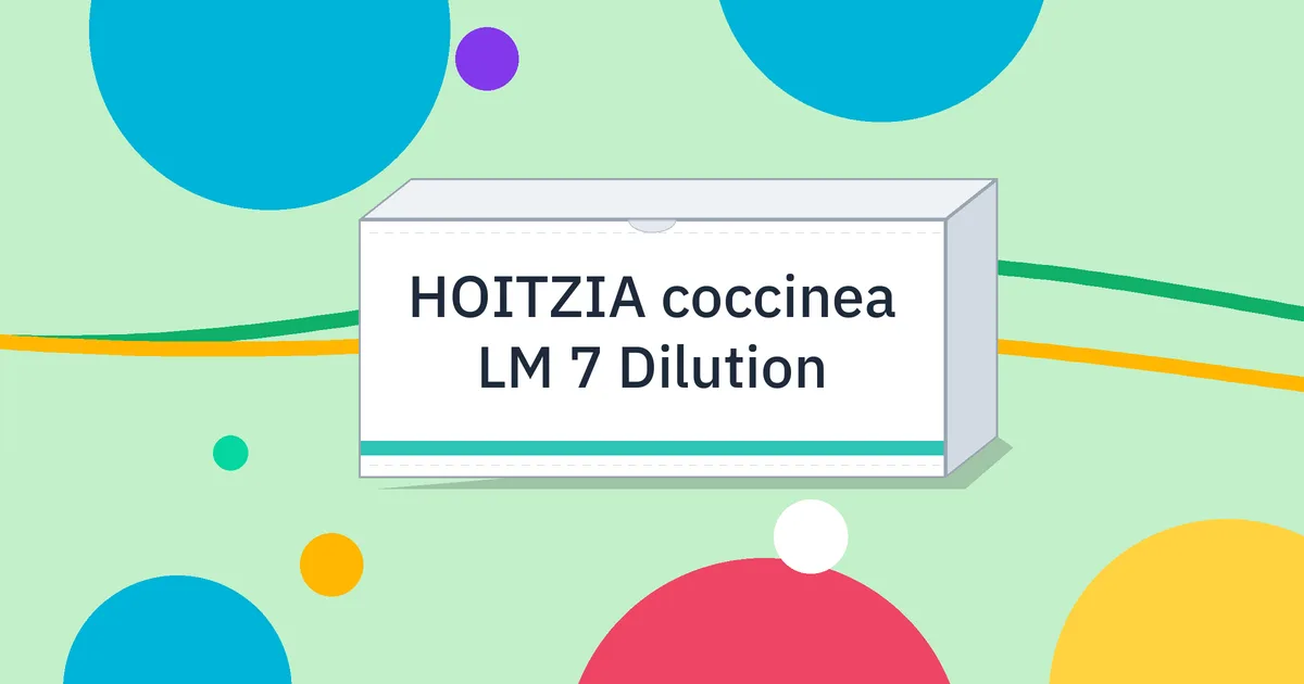Symbolbild: Packung mit der Aufschrift HOITZIA coccinea LM 7 Dilution (PZN 13554349) – Verfügbarkeit und Bezug in Apotheken in Frankfurt am Main